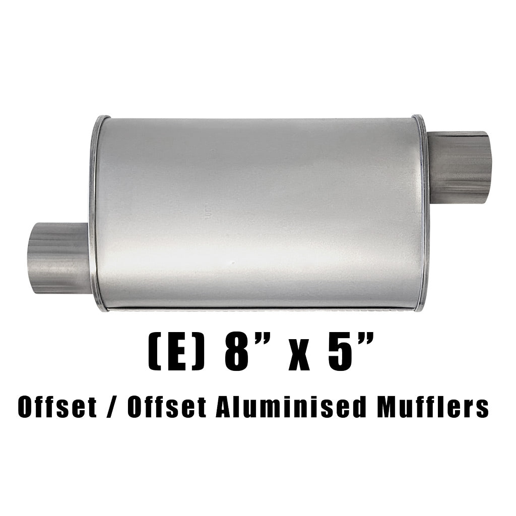 8" x 5" Offset/Offset Configurations Mufflers | Aluminised | Select Yo ...