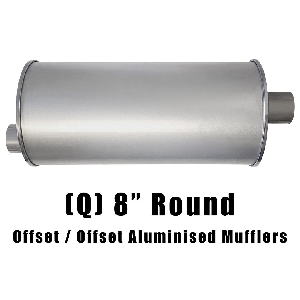 8" Round Offset/Offset Configurations Universal Mufflers | Aluminised ...
