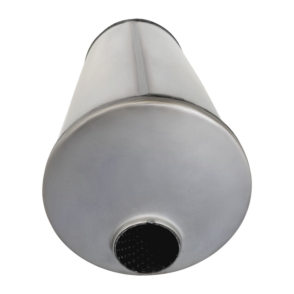 8" Round Offset/Offset Configurations Mufflers | 409 Stainless | Selec ...