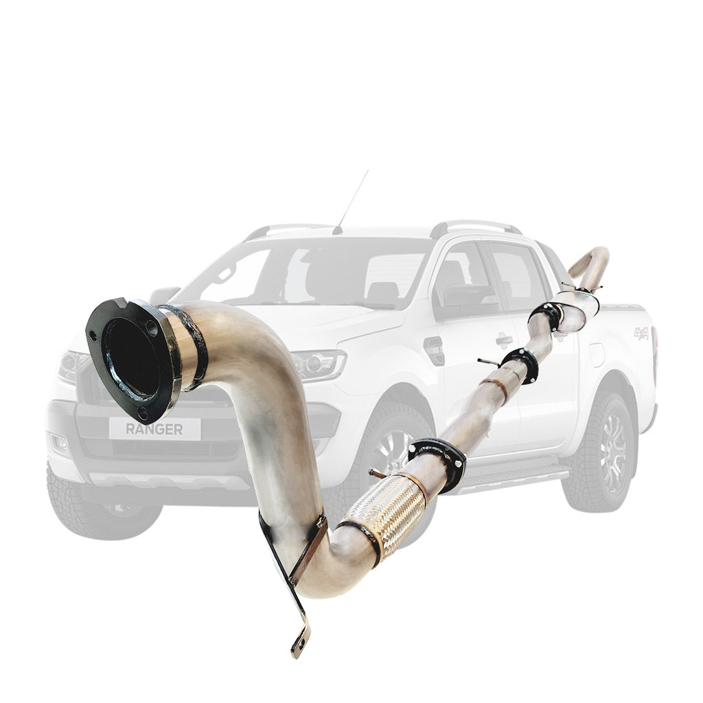 Ford Ranger PX 2016-2021 3.2L 3.5 Inch Turbo Back DPF Delete Exhaust S ...